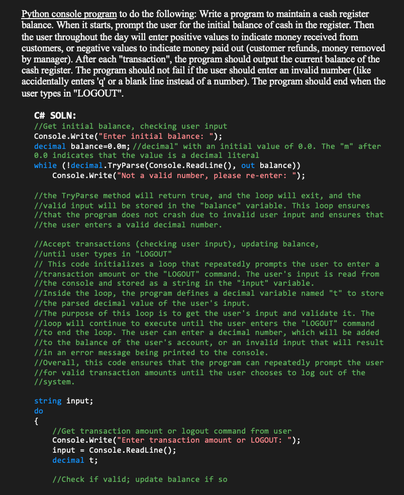 Solved Python console program to do the following: Write a | Chegg.com