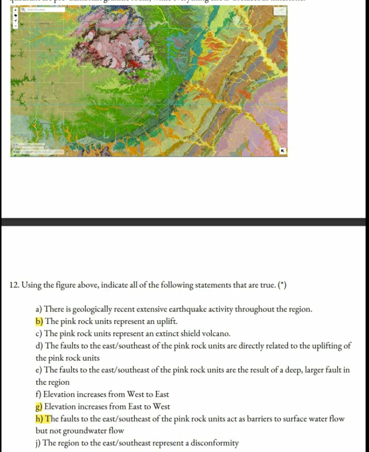 Solved 12. Using the figure above, indicate all of the | Chegg.com