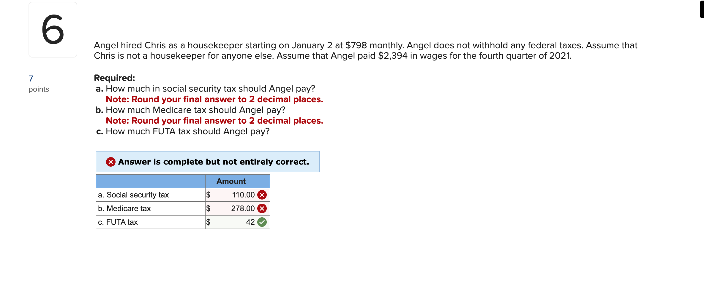 Solved Angel hired Chris as a housekeeper starting on | Chegg.com