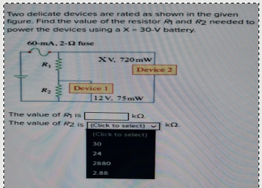 Solved Two delicate devices are rated as shown in the given | Chegg.com