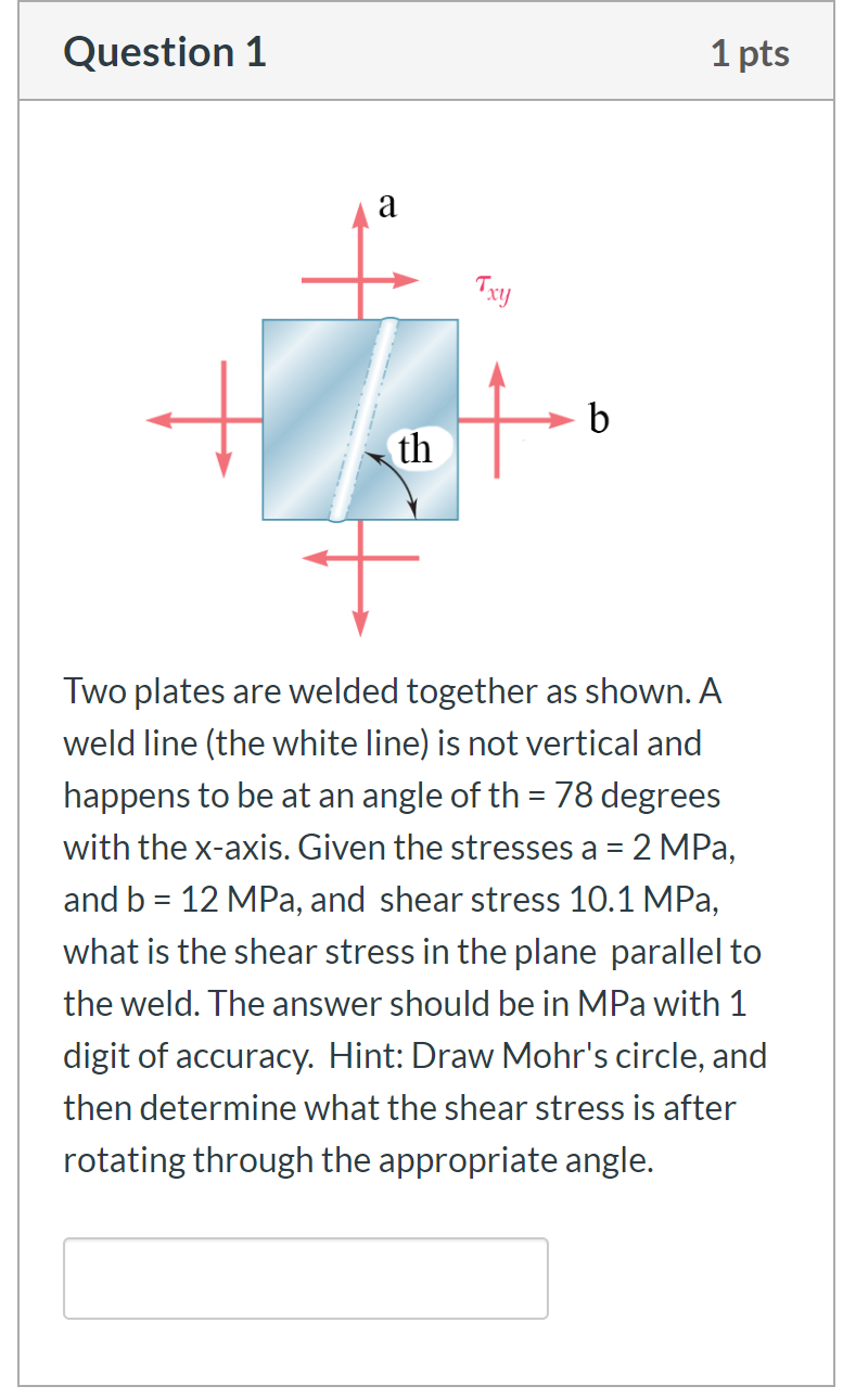 Solved Two plates are welded together as shown. A weld line | Chegg.com