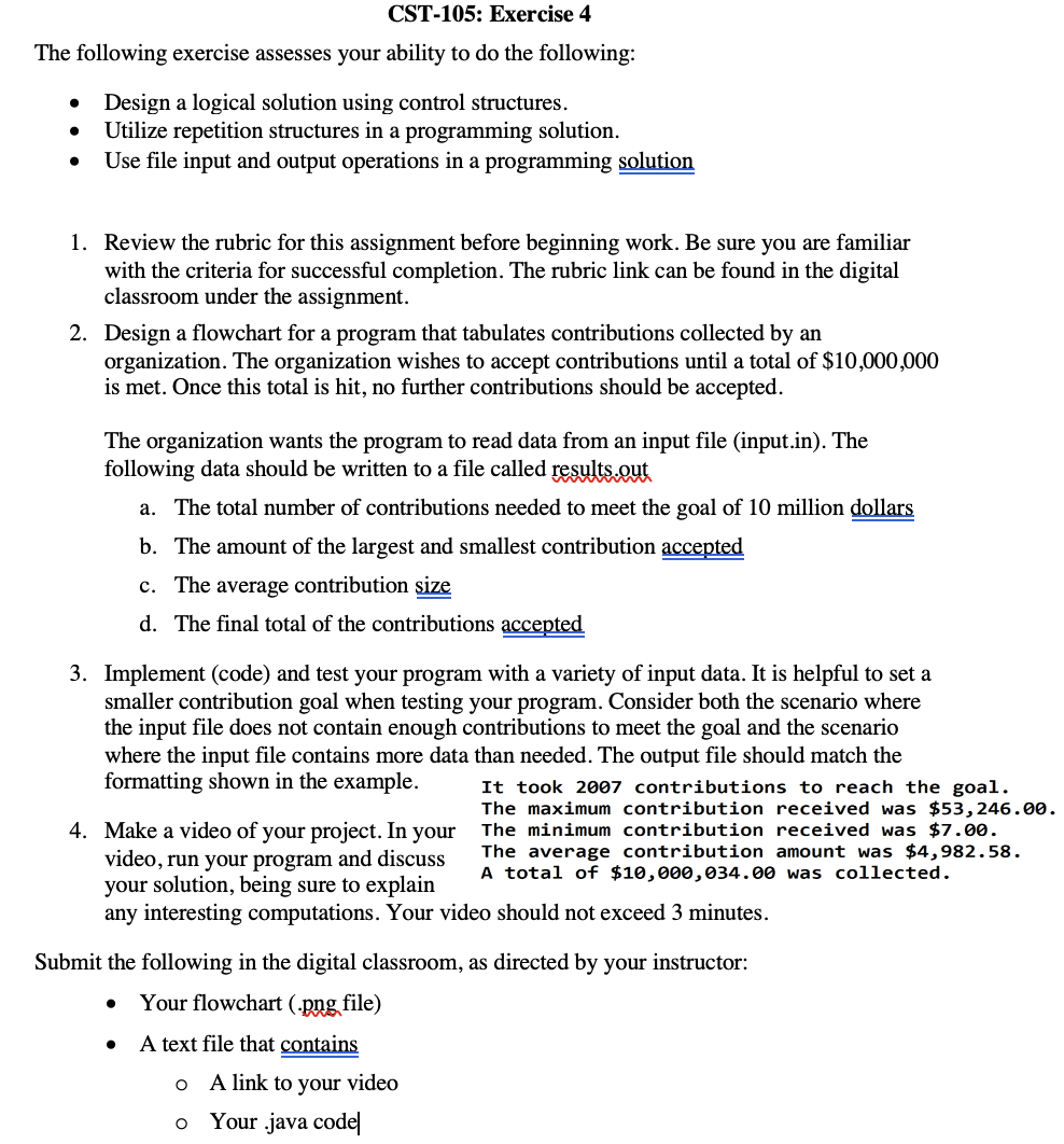 Solved Exercise 4 The following exercise assesses your | Chegg.com