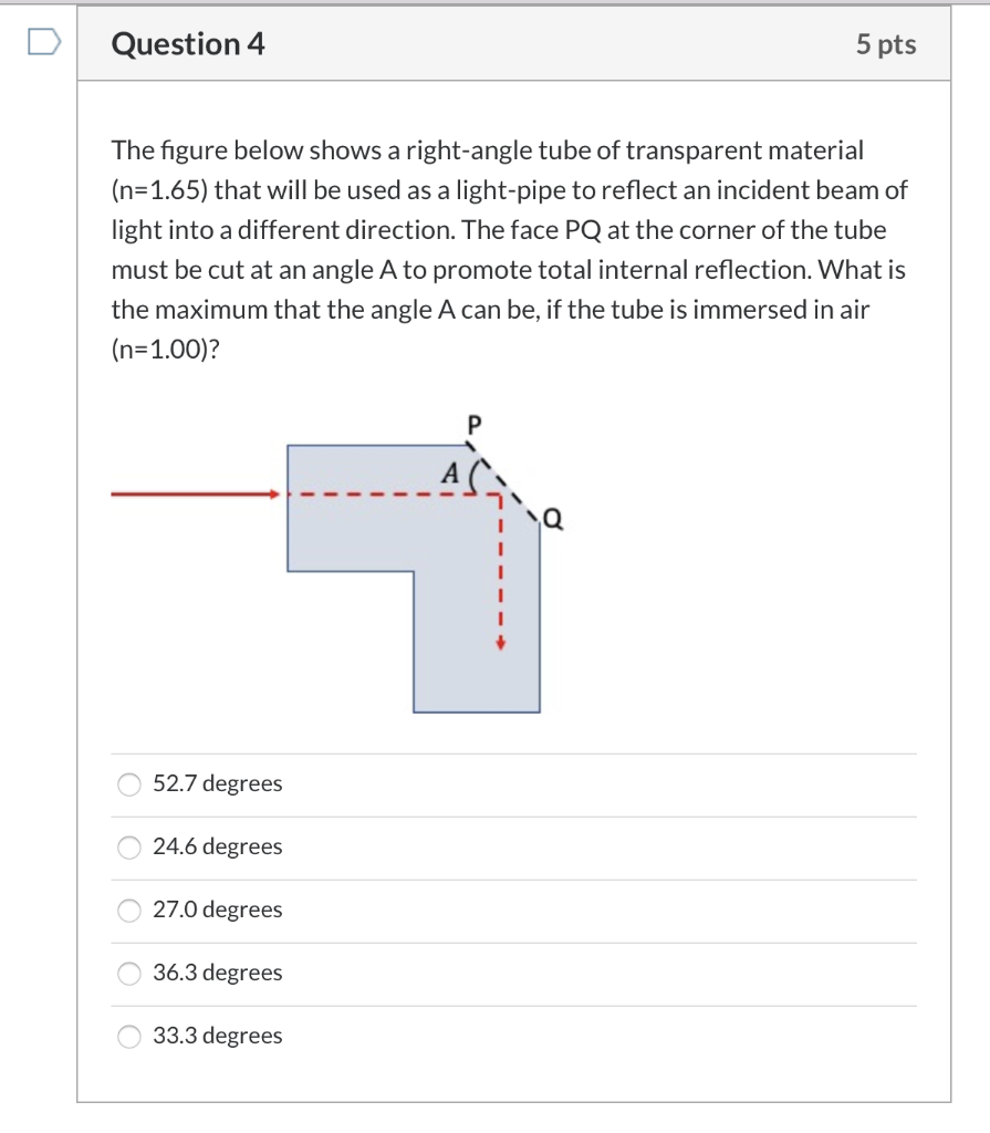 Solved Question 4 5 pts The figure below shows a right-angle | Chegg.com