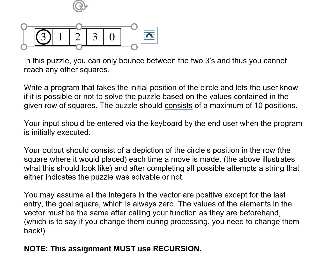 This program must be done in Java. It must contain a | Chegg.com