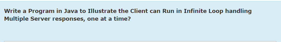 Solved Write a Program in Java to Illustrate the client can | Chegg.com