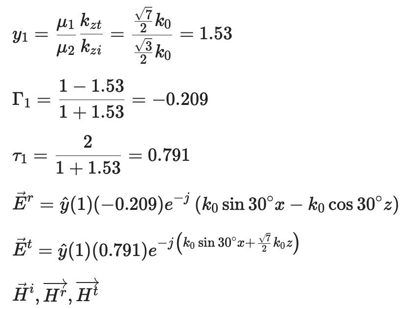 Solved y1Γ1τ1ErEtHi,Hr,Ht=μ2μ1kzikzt=23k027k0=1.53=1+1.531−1 | Chegg.com