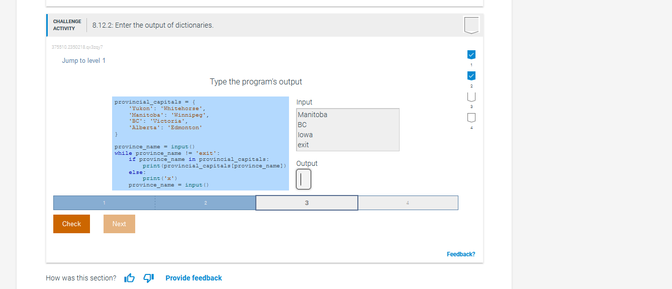 Solved CHALLENGE ACTIVITY 8.12.2: Enter the output of | Chegg.com