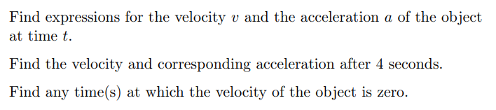 Solved An object moves along a straight line. Its | Chegg.com
