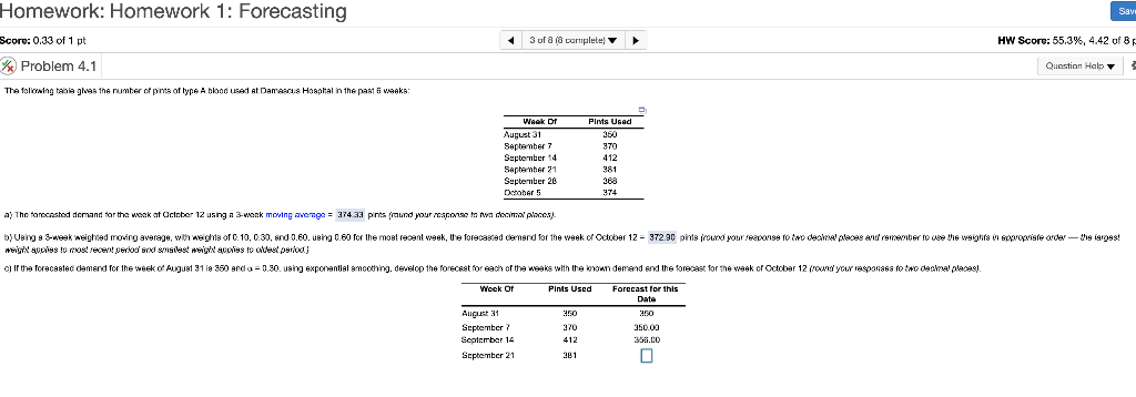 Solved Say Homework Homework 1 Forecasting Score 0 33 Of