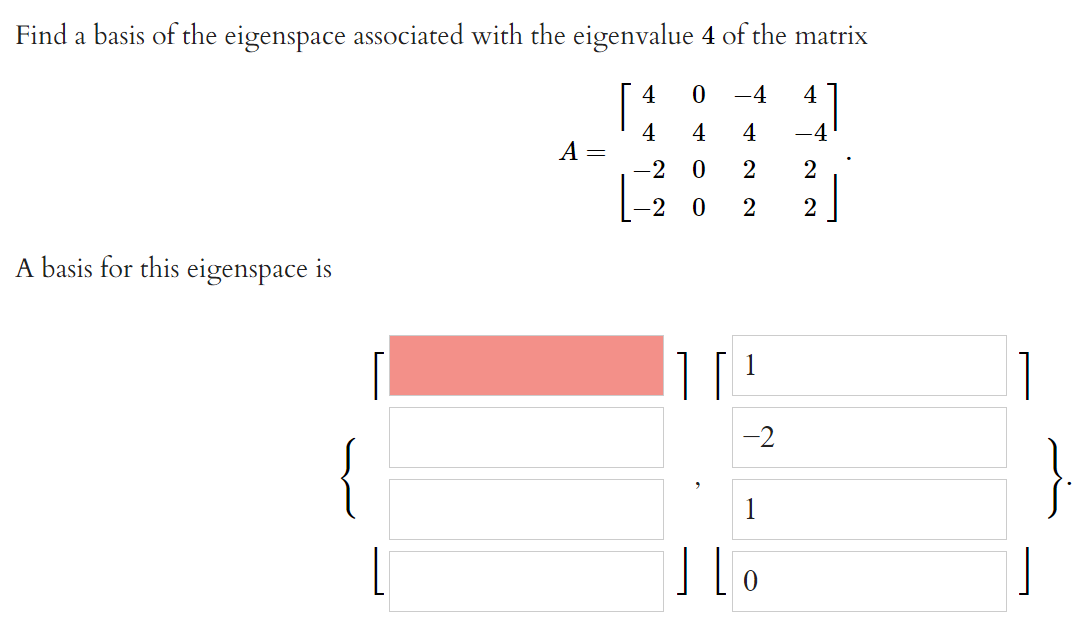 Solved Find a basis of the eigenspace associated with the | Chegg.com