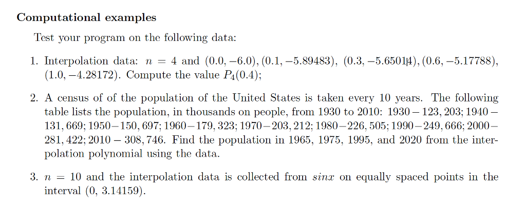 Solved [Numerical Analysis] [Matlab] Write computer programs | Chegg.com