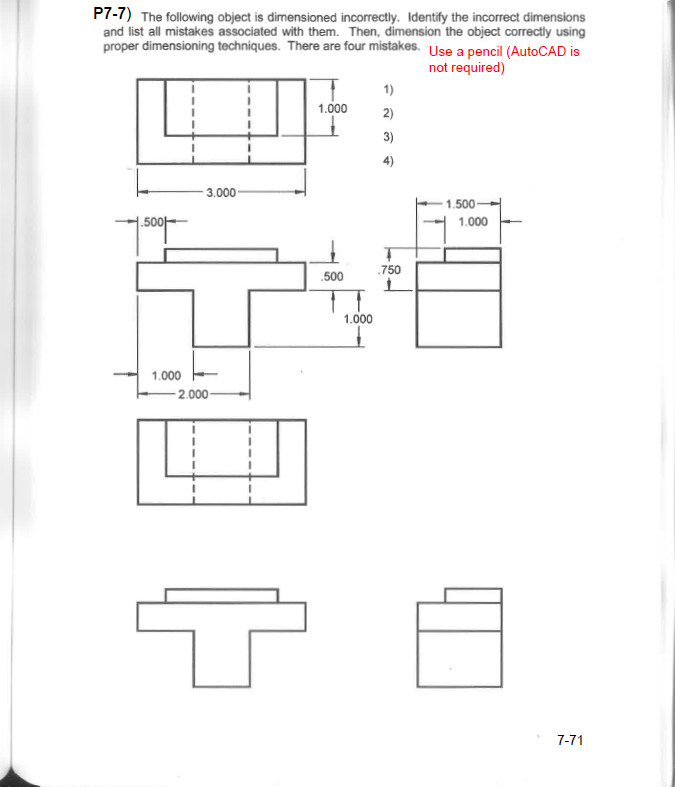 Solved P7-7) The following object is dimensioned | Chegg.com Solved P7-7) The following object is dimensioned | Chegg.com