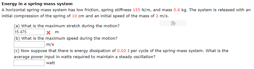 Solved Energy in a spring-mass system A horizontal | Chegg.com