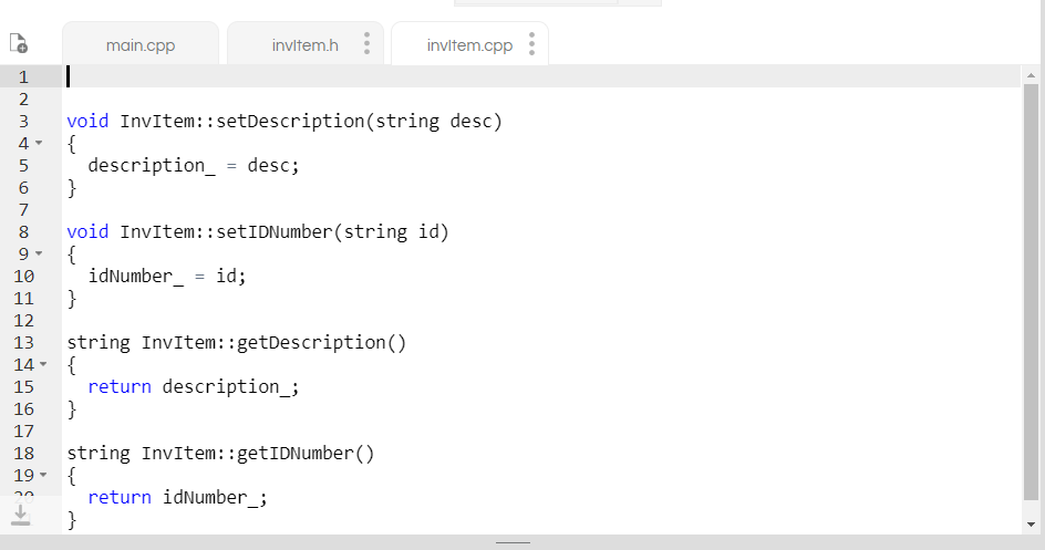 Solved main.cpp invitem.h invitem.cpp void | Chegg.com