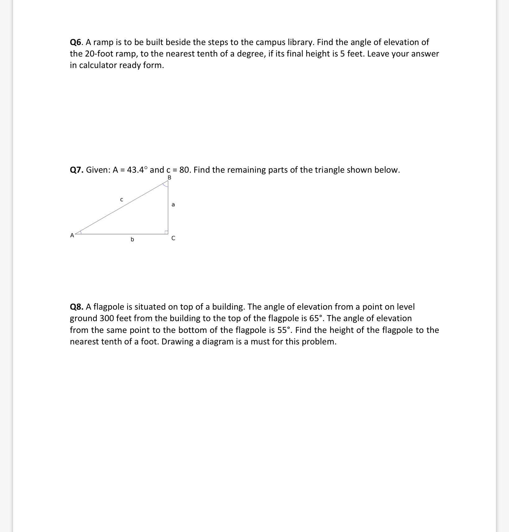 Solved Q6. A ramp is to be built beside the steps to the | Chegg.com