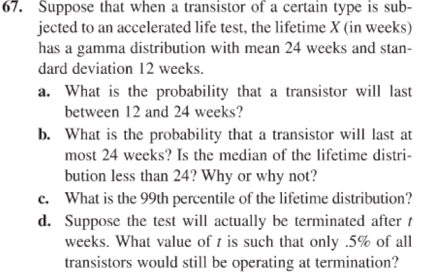 Solved 67. Suppose that when a transistor of a certain type | Chegg.com