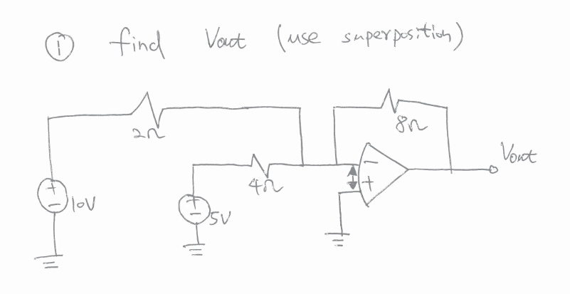 Solved 0 find Vout Vout (use superposition) N 나 on Vout 42 + | Chegg.com