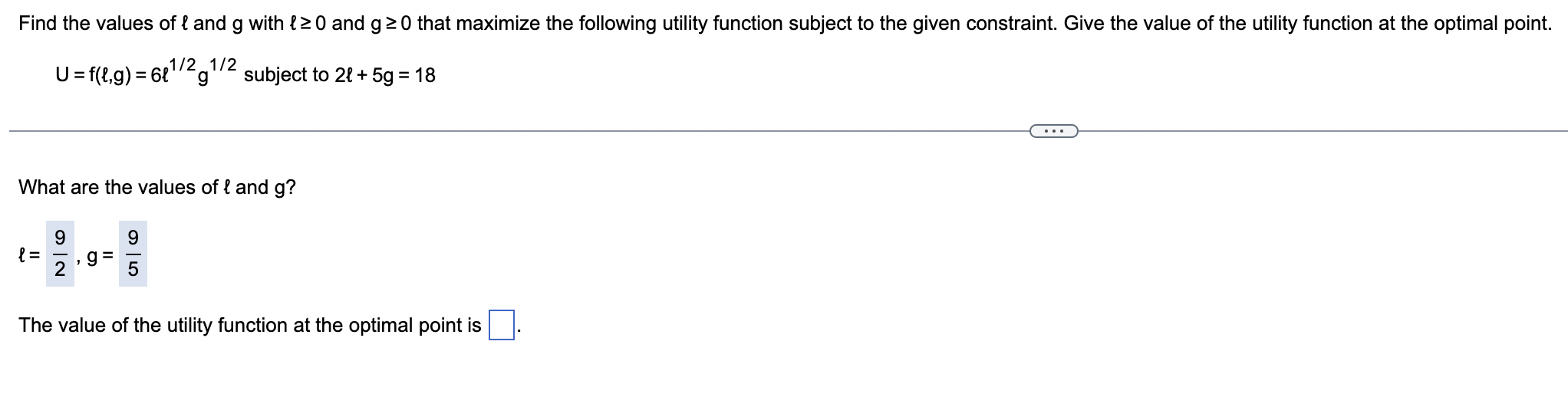 Solved Find the values of ℓ and g with ℓ≥0 and g≥0 that | Chegg.com
