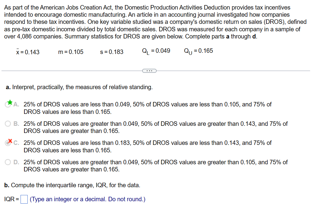Solved As part of the American Jobs Creation Act, the | Chegg.com
