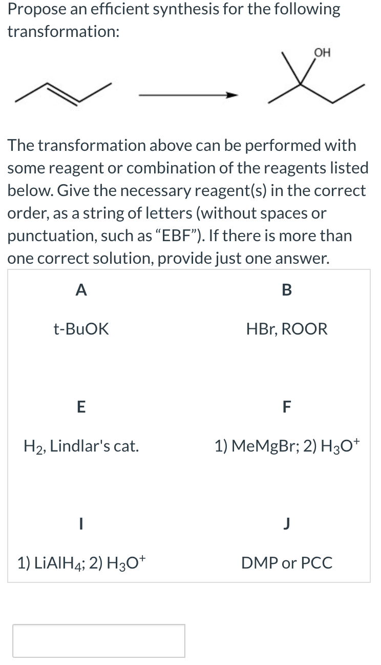Solved Propose an efficient synthesis for the following | Chegg.com