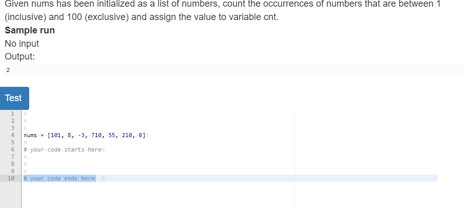 Solved Given nums has been initialized as a list of numbers, | Chegg.com