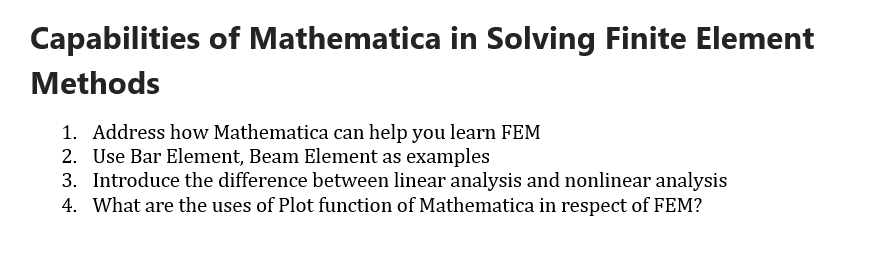 Solved Capabilities of Mathematica in Solving Finite Element | Chegg.com