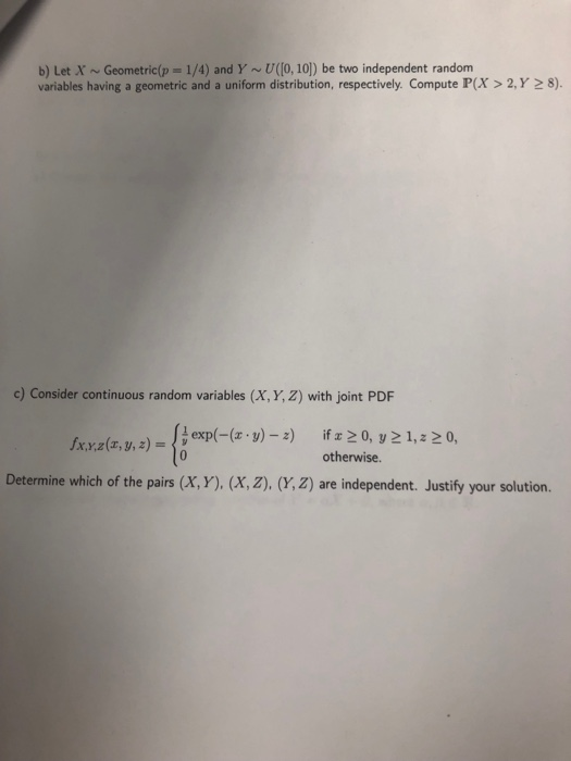 Solved Problem 3 (28 points) a) Let X,Y be two independent | Chegg.com