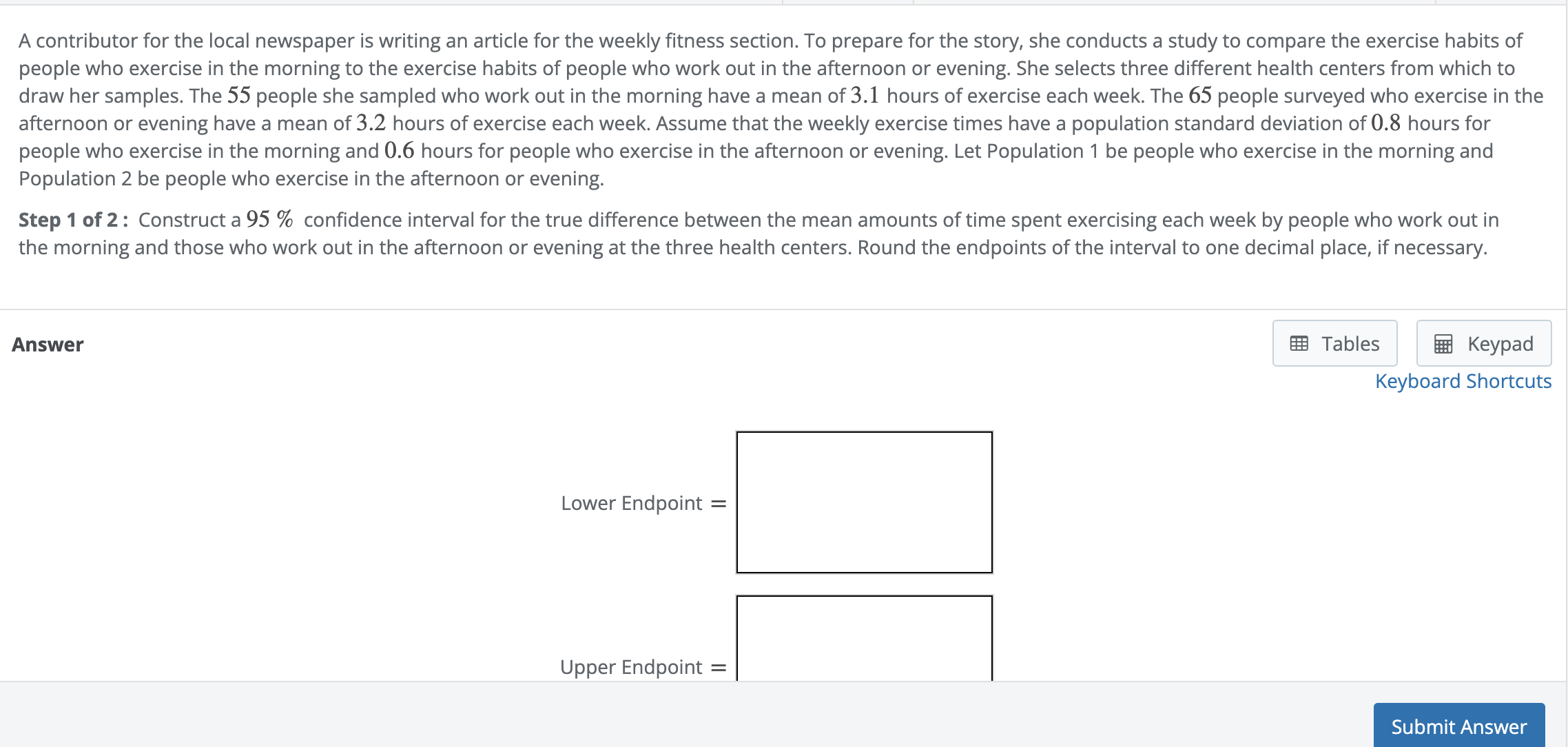 Solved A contributor for the local newspaper is writing an | Chegg.com
