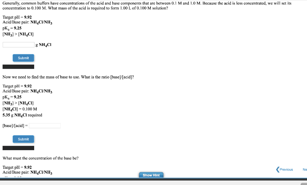 Solved EXERCISE Buffer Solutions: Preparation by Direct | Chegg.com
