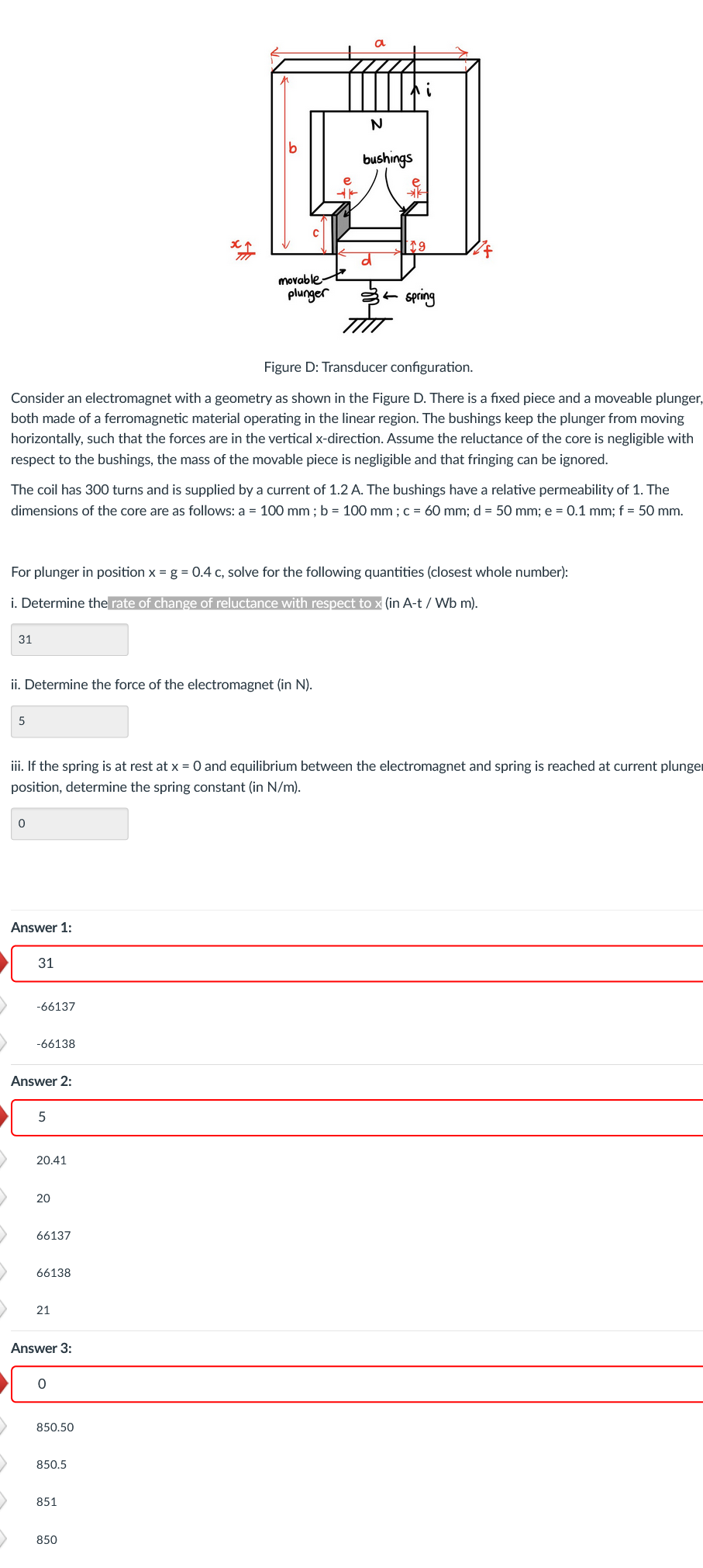 Solved Figure D: Transducer configuration. Consider an | Chegg.com