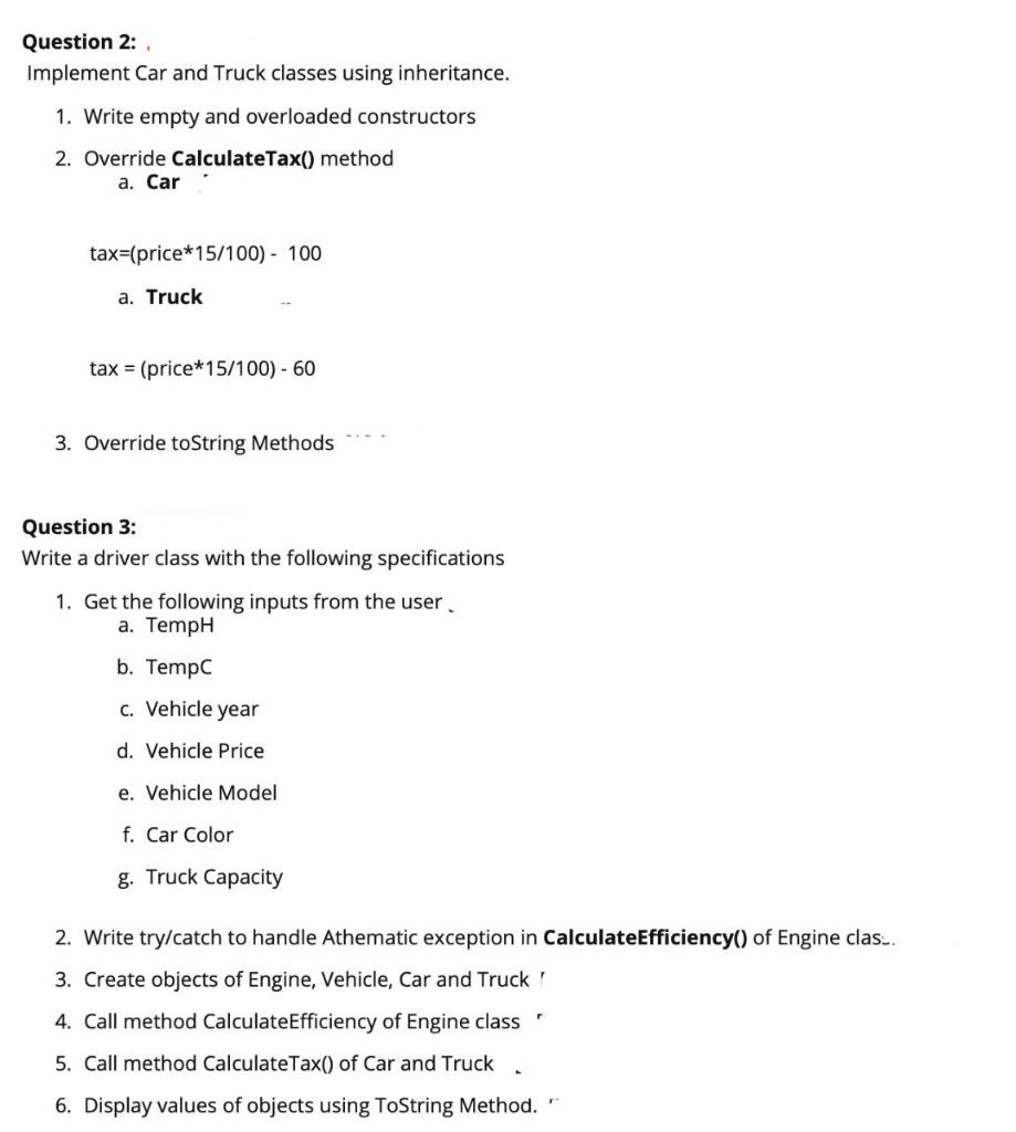 Solved Required Javaprogram Vehicle TestApp return #Year: | Chegg.com