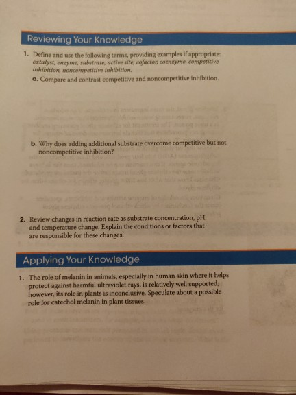 Solved Reviewing Your Knowledge 1. Define and use the | Chegg.com