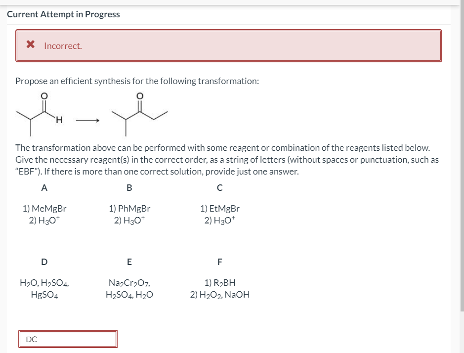 Solved Incorrect. Propose an efficient synthesis for the | Chegg.com