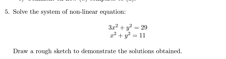 Solved Solve the system of non-linear | Chegg.com