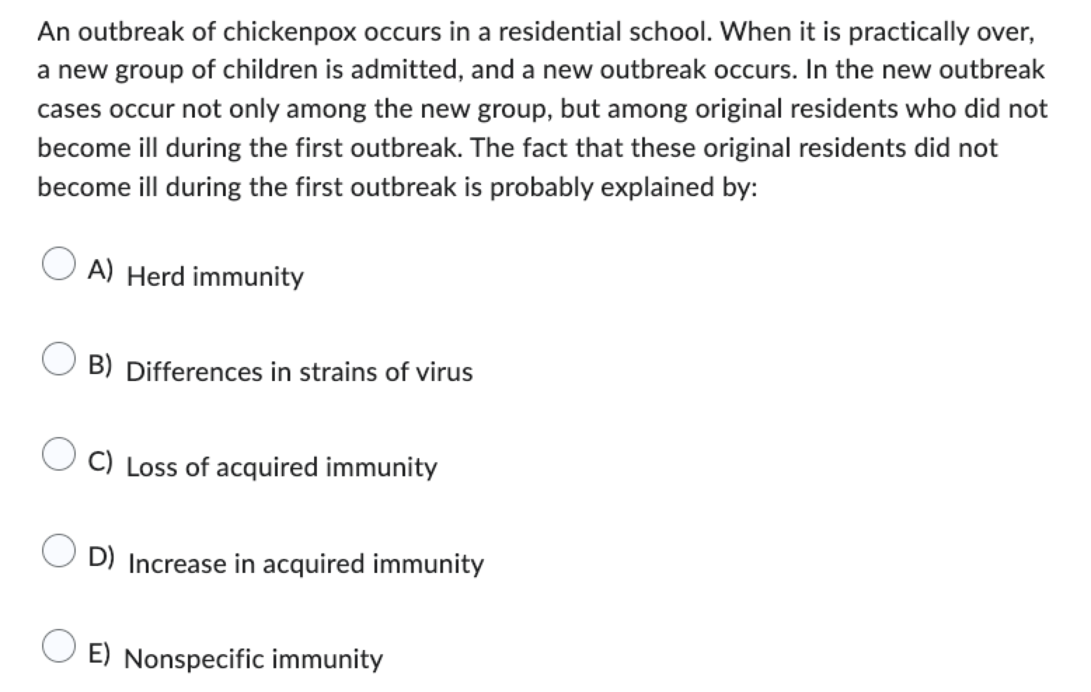 Solved What is the answer to this question ?An outbreak of | Chegg.com