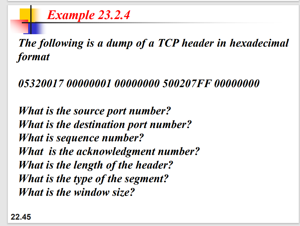 Solved The following is a dump of a TCP header in hexadecim | Chegg.com