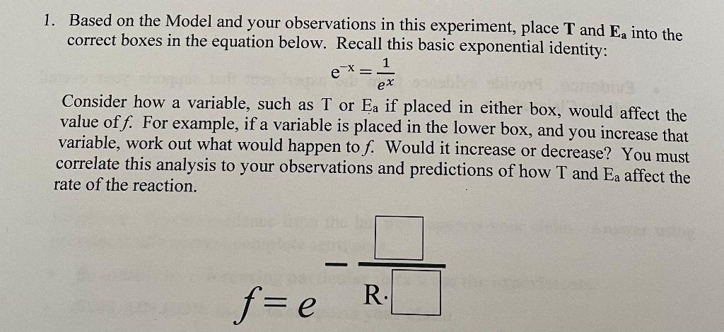 Solved While this experiment was only semi-quantitative, | Chegg.com
