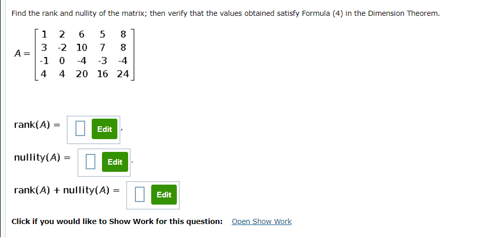 Solved Find the rank and nullity of the matrix; then verify | Chegg.com
