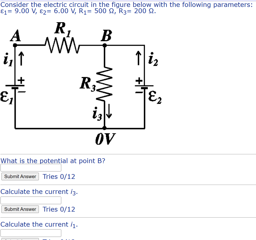 Solved Consider the electric circuit in the figure below | Chegg.com