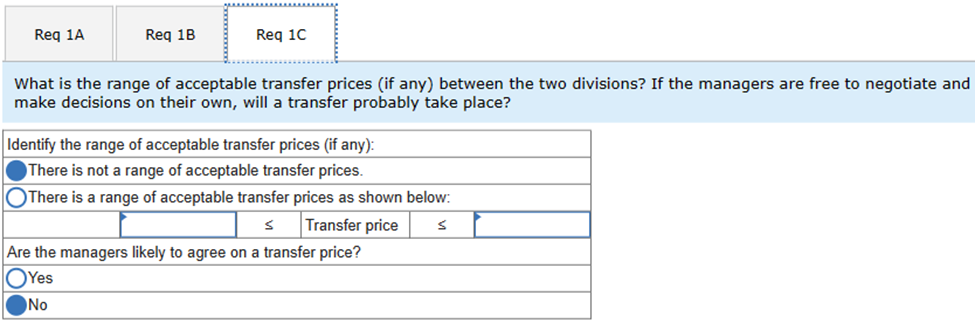 Solved Exercise 11-13 (Algo) Transfer Pricing Situations | Chegg.com Solved Exercise 11-13 (Algo) Transfer Pricing Situations | Chegg.com