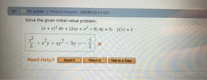 Solved Solve the given initial-value problem. (x + y)^2 dx | Chegg.com