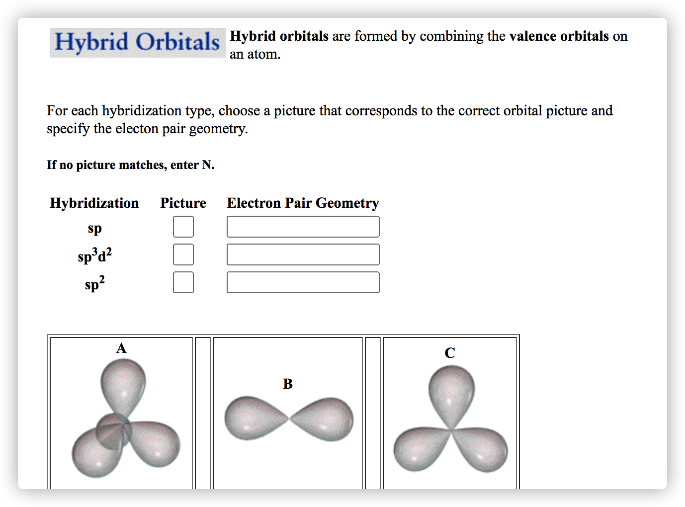 Solved Hybrid Orbitals Hybrid orbitals are formed by | Chegg.com