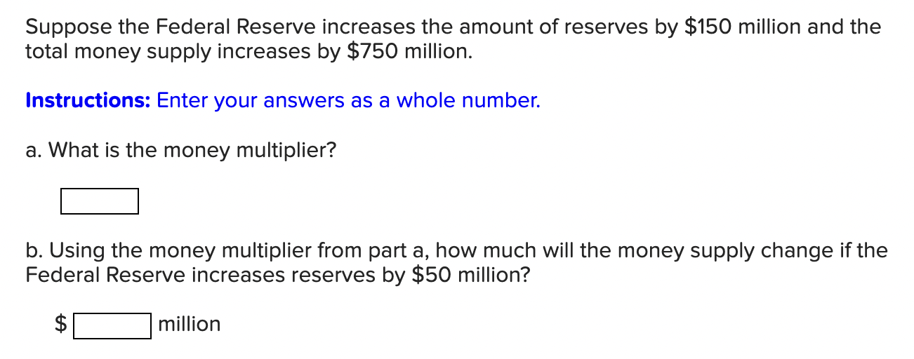 Solved Suppose the Federal Reserve increases the amount of | Chegg.com