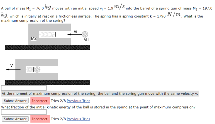 Solved A ball of mass M1=76.0 kg moves with an initial speed | Chegg.com