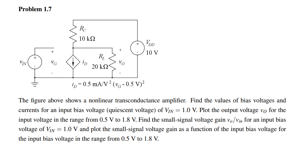 Solved Problem 1.7 The figure above shows a nonlinear | Chegg.com