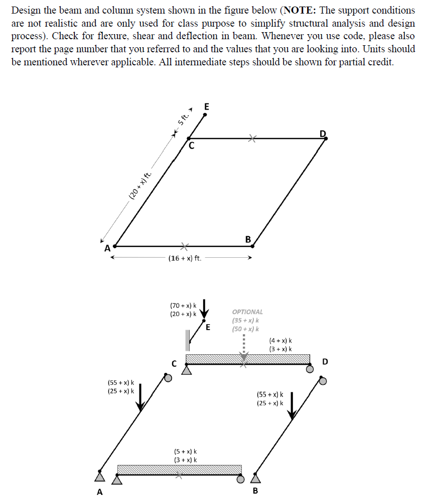 Solved Please show all work and list all beam calculations | Chegg.com
