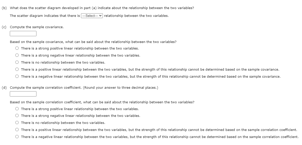 Solved Five observations taken for two variables follow. X; | Chegg.com