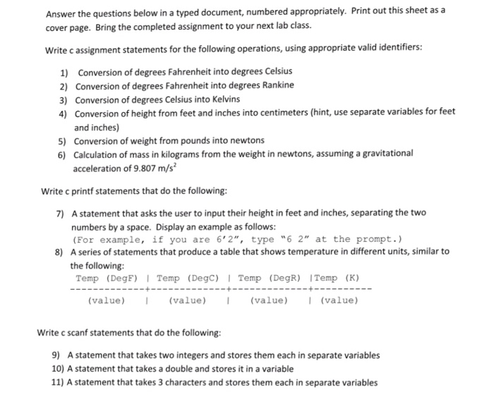 Solved Answer the questions below in a typed document, | Chegg.com