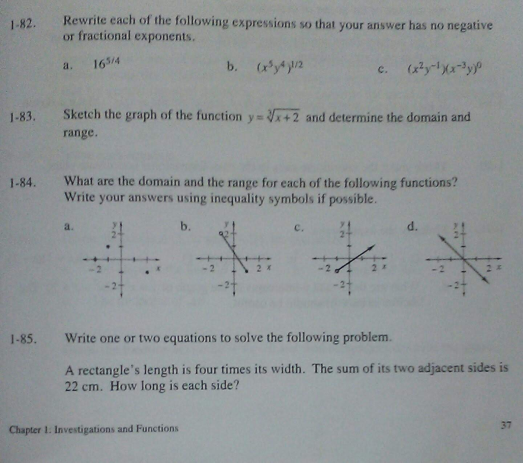 Solved 1-82. Rewrite each of the following expressions so | Chegg.com