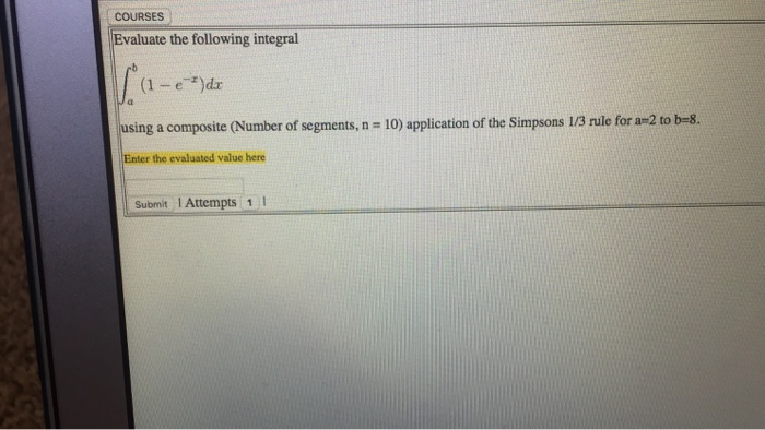 Solved Evaluate the following integral Integral^b_1 (1 - | Chegg.com